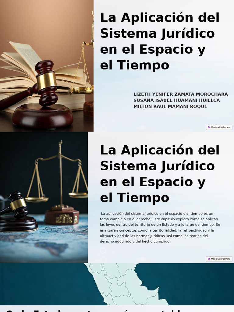 La Aplicacion Del Sistema Juridico en El Espacio y El Tiempo. Mod. | PDF