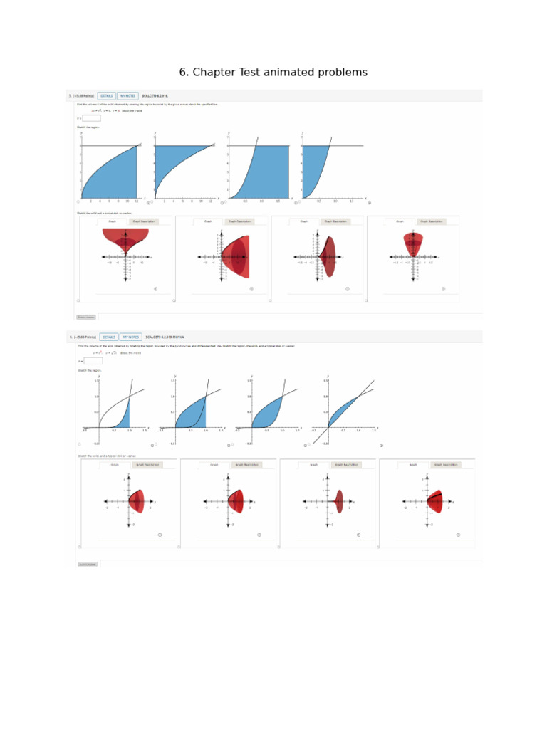 Chapter 6 Test Animated Problems | PDF