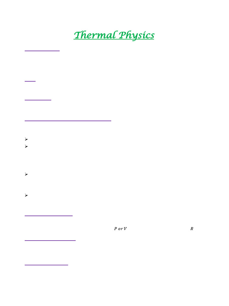 Thermal Physics | PDF