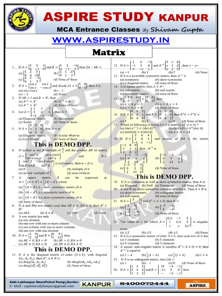 Matrix (1) - 30952818 - 30953119 | PDF