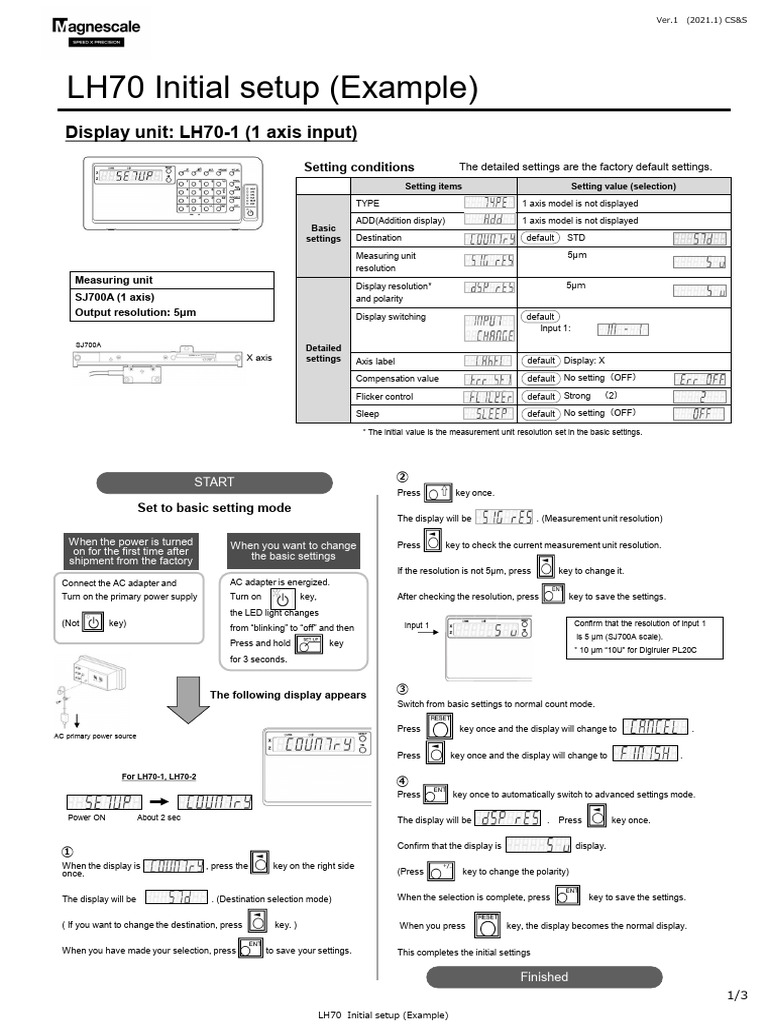 LH70 Initial Setupexample - E V1 | PDF
