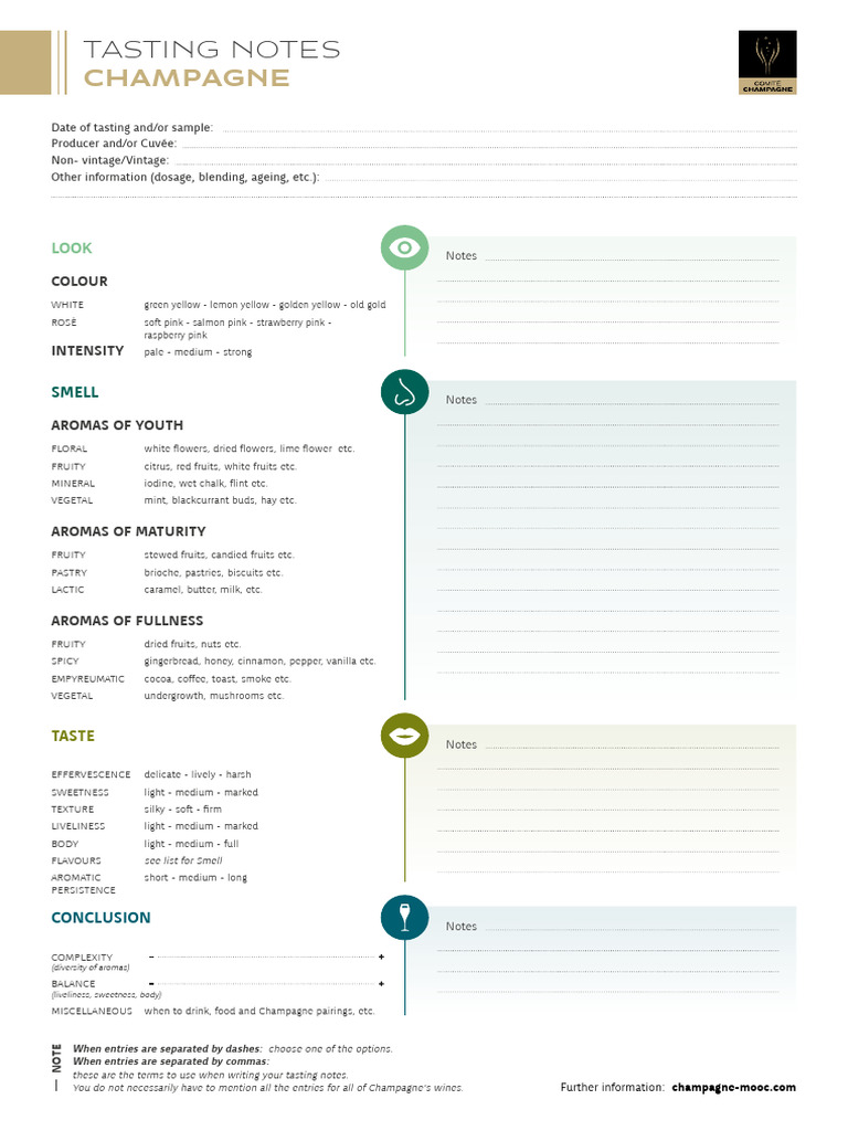 Tasting Notes - Champagne - ALL | PDF