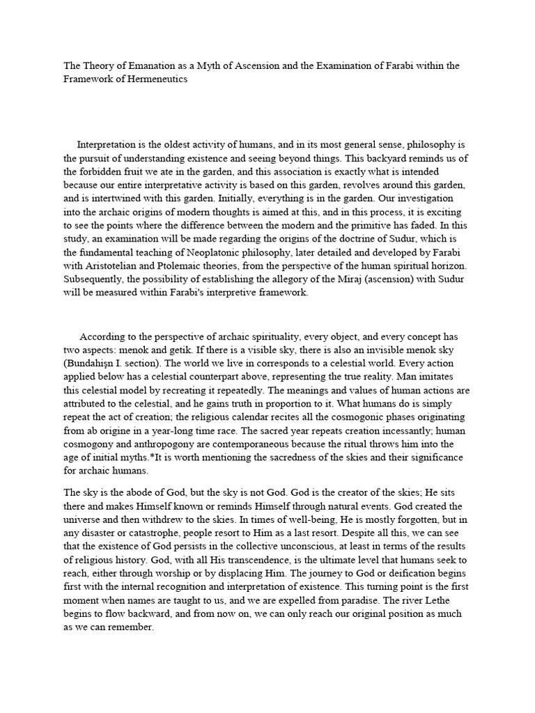 The Theory of Emanation | PDF