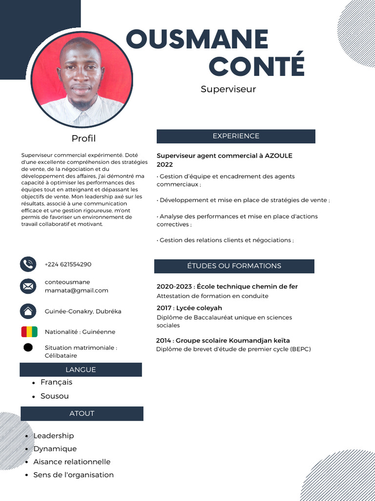 CV Ousmane Camara - 20240926 - 220007 - 0000 | PDF