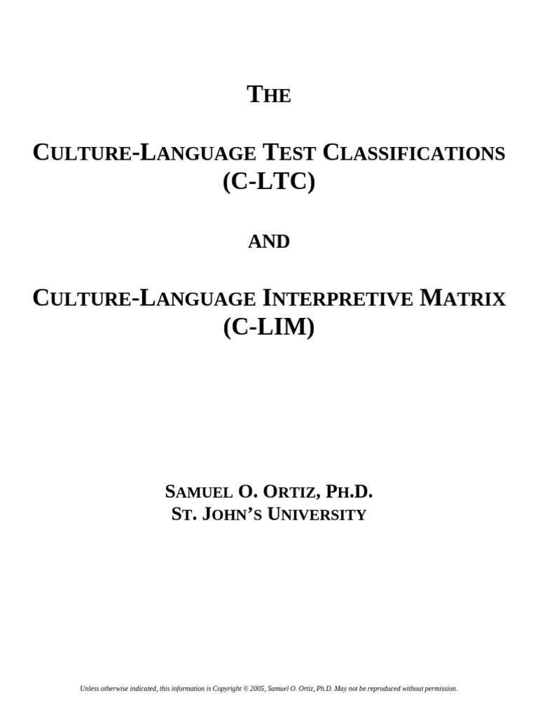 Culture-Language Interpretive Matrix Guide | PDF | Memory | Recall (Memory)