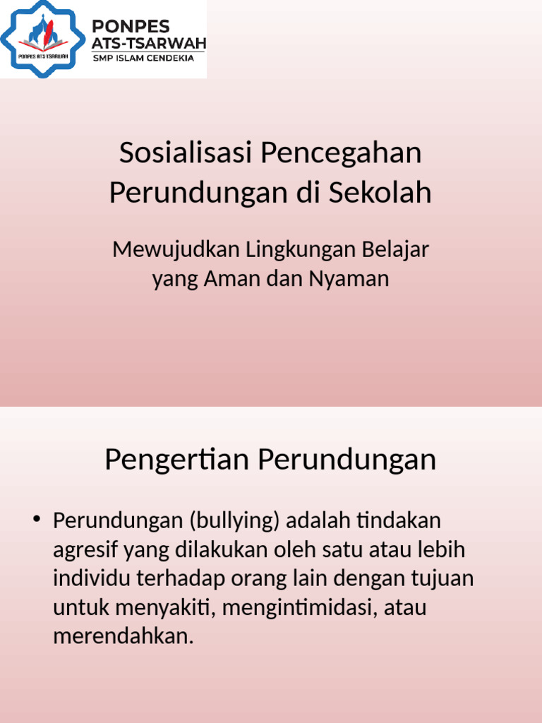 Pencegahan Perundungan Di Sekolah | PDF