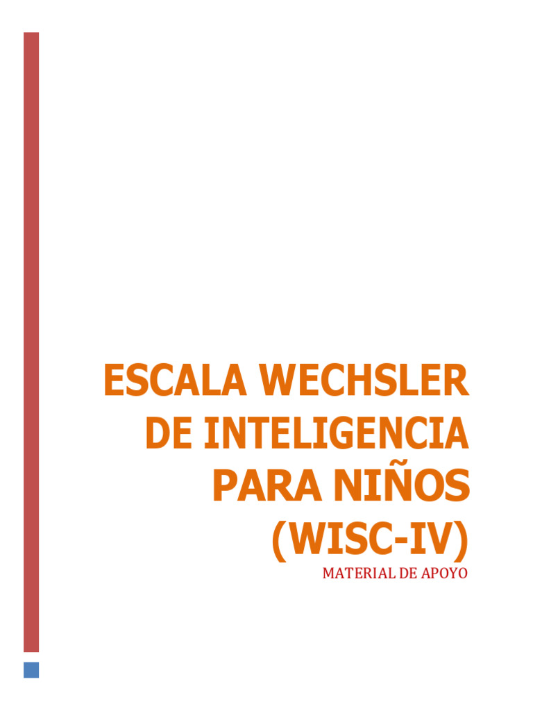 Manual Wisc-Iv | PDF