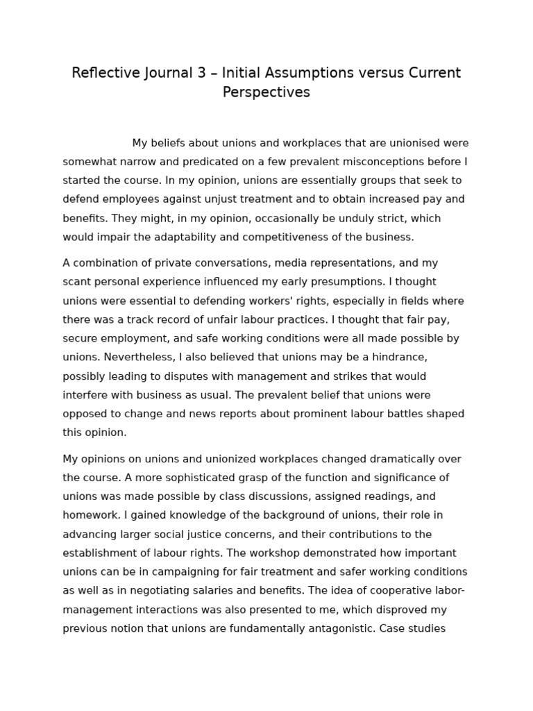 Selfreflectionjournal 3#202206331 | PDF