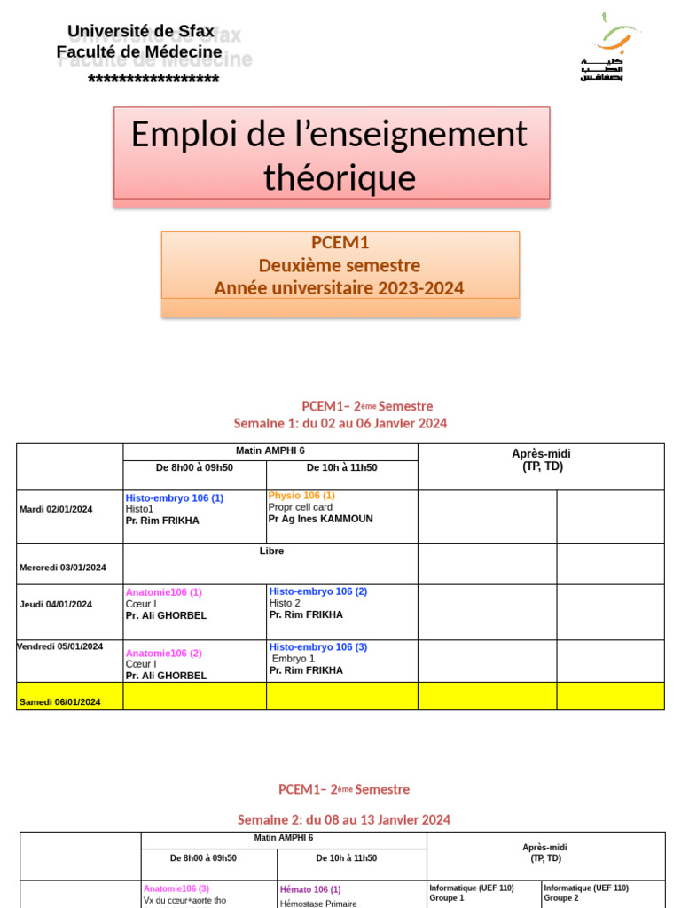 PCEM1 S2 Janvier24 V0 | PDF