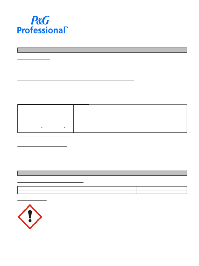 Safety Data Sheet: SECTION 1: Identification of The Substance/mixture ...