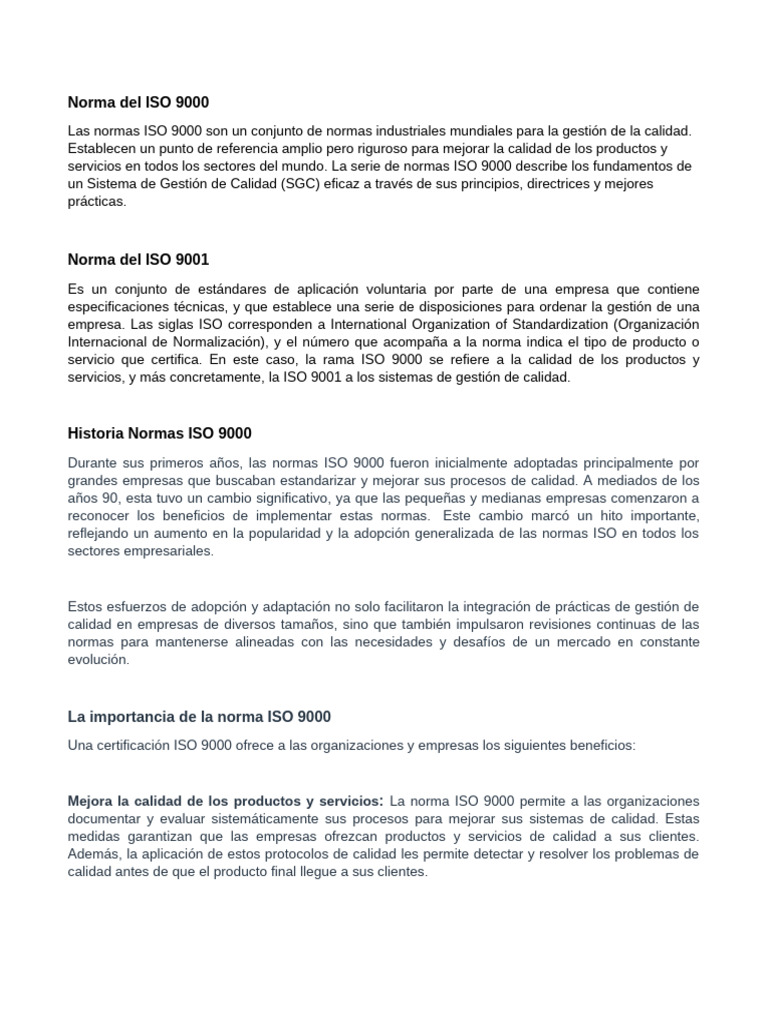 Norma Del ISO 9000 | PDF