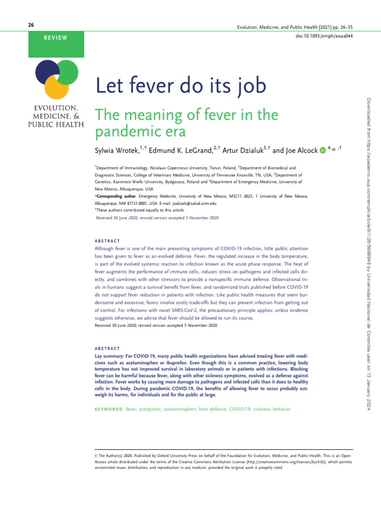Let Fever Do Its Job | PDF
