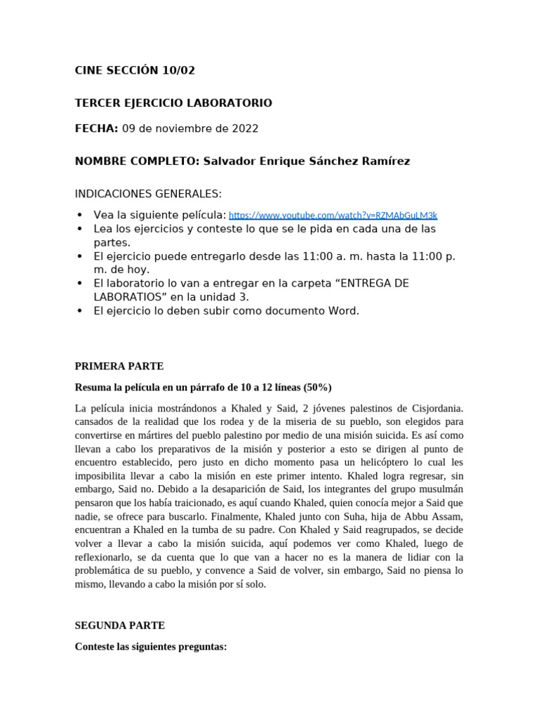 Tercer Ejercicio Laboratorio | PDF