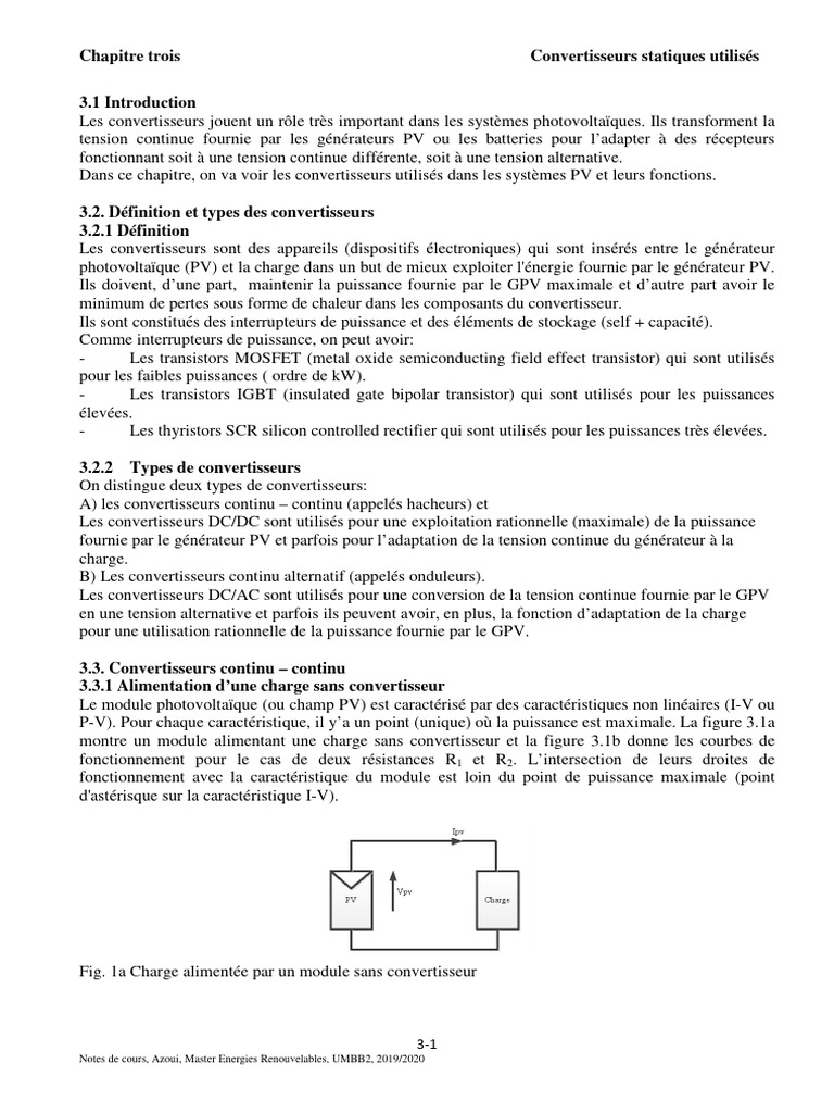 Chapitre3 Convertisseurs-Part1 | PDF