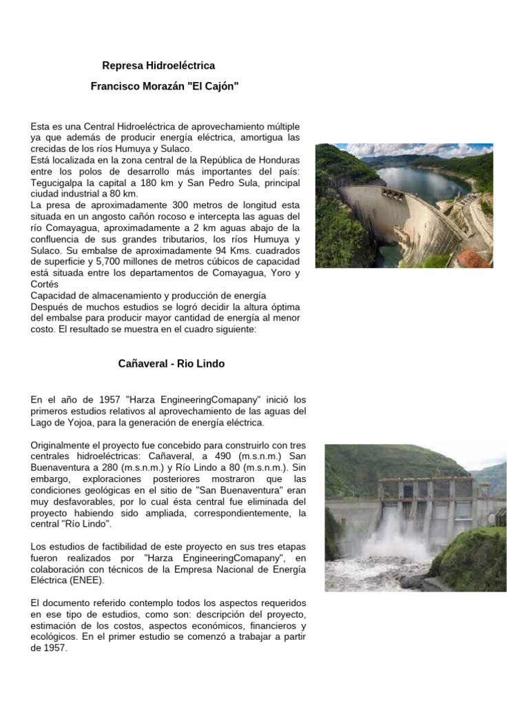 Represas en Honduras | PDF