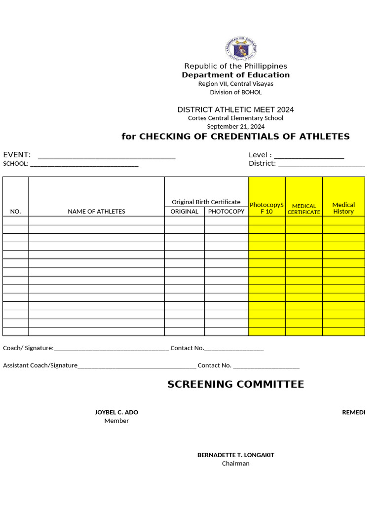 Checking of Credentials Permit To Play | PDF