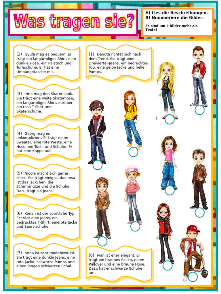 Kleidung Aussehen Wer Ist Wer 2 | PDF