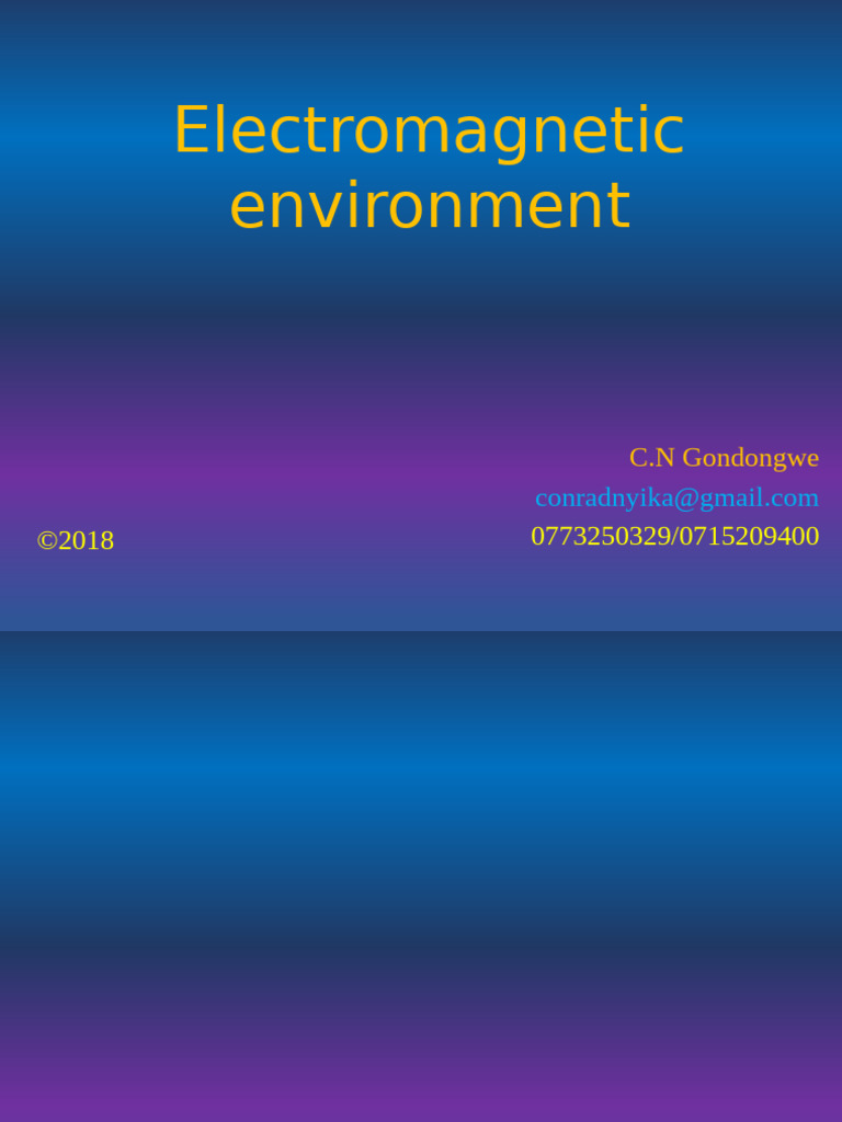 Slide 07 Electromagnetic Environment | PDF