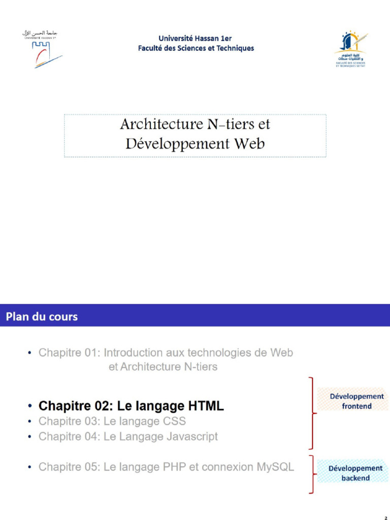 Chapitre 2 HTML 1 | PDF