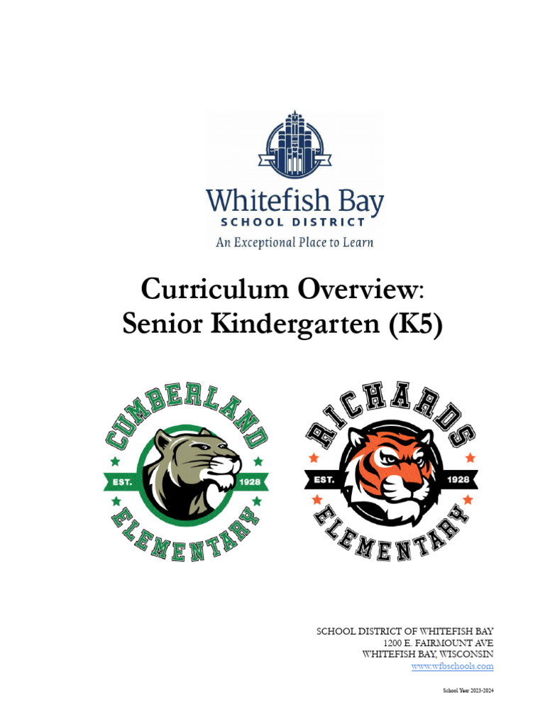5K Curriculum Overview 2023-2024 | PDF