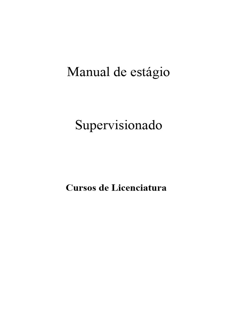 3 Manual de Est Gio Supervisionado Licencitur | PDF