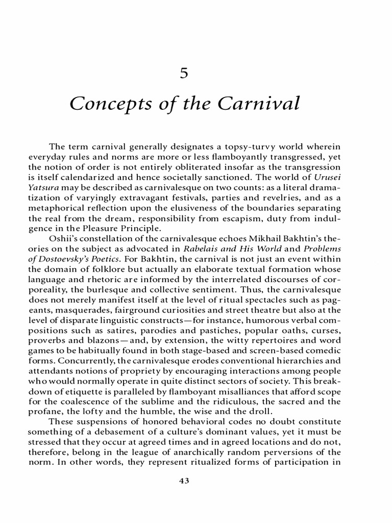Concepts of The Carnival | PDF
