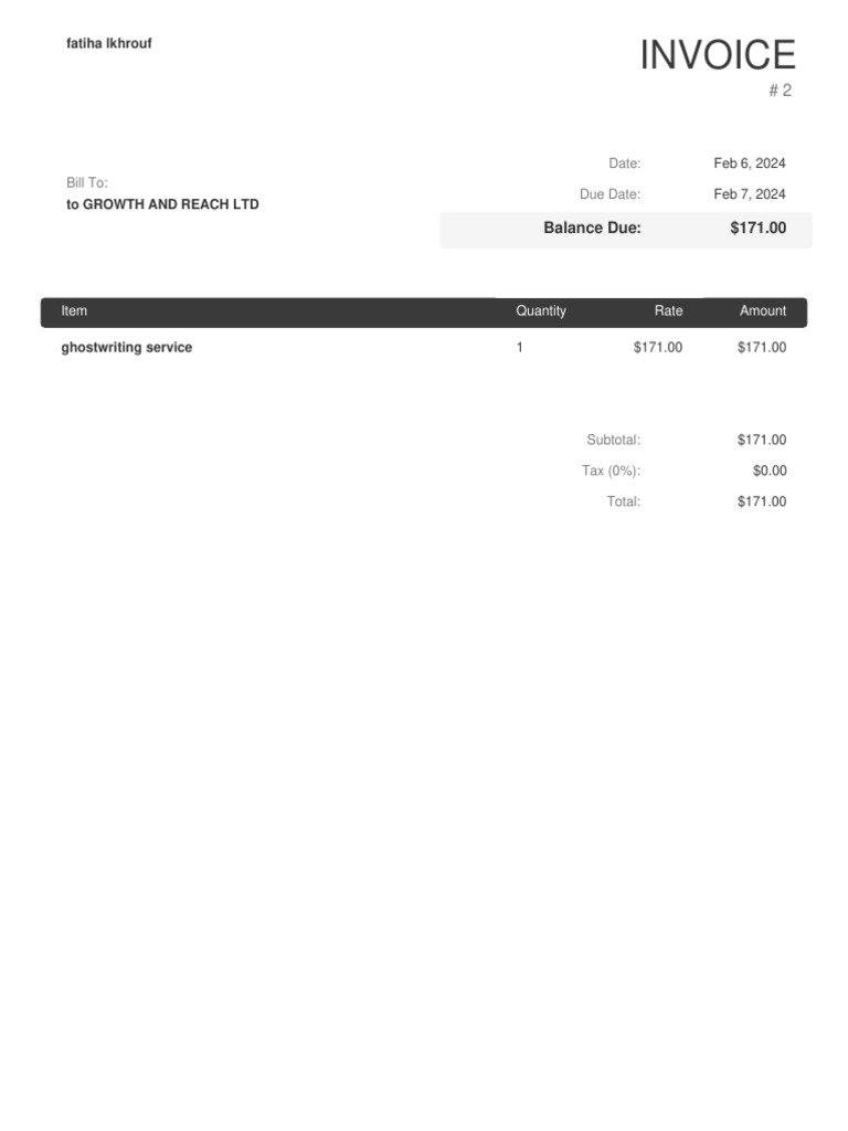Invoice # 2 | PDF