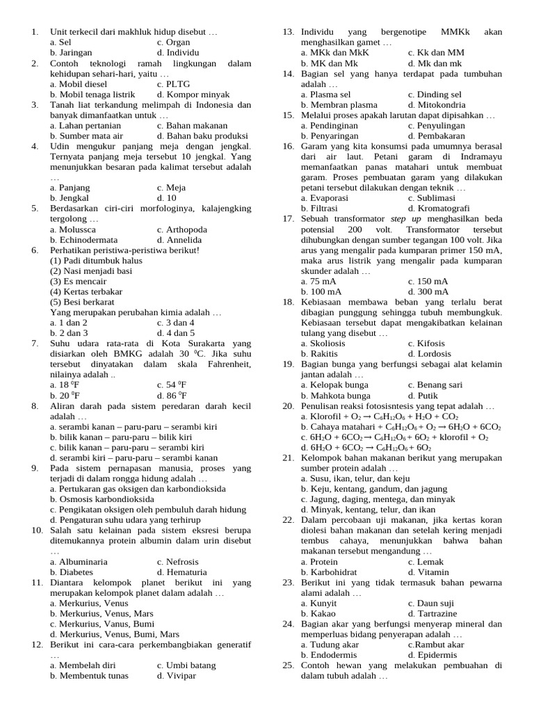 Latihan Soal Psaj | PDF