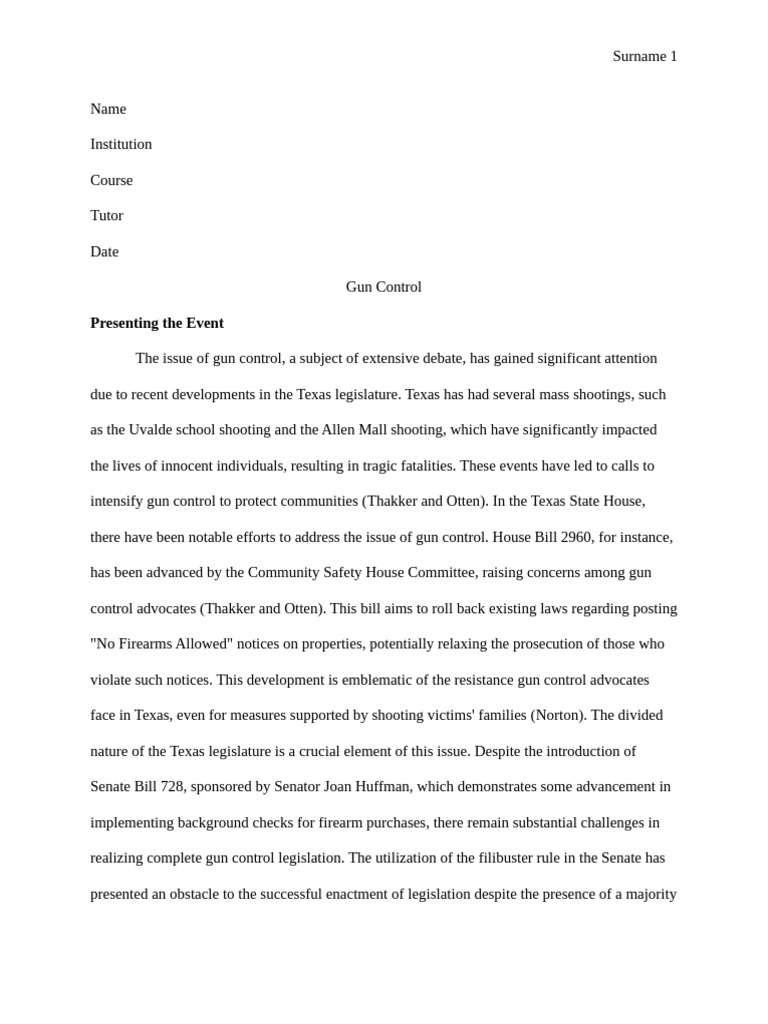 Gun Control Revised Pdf