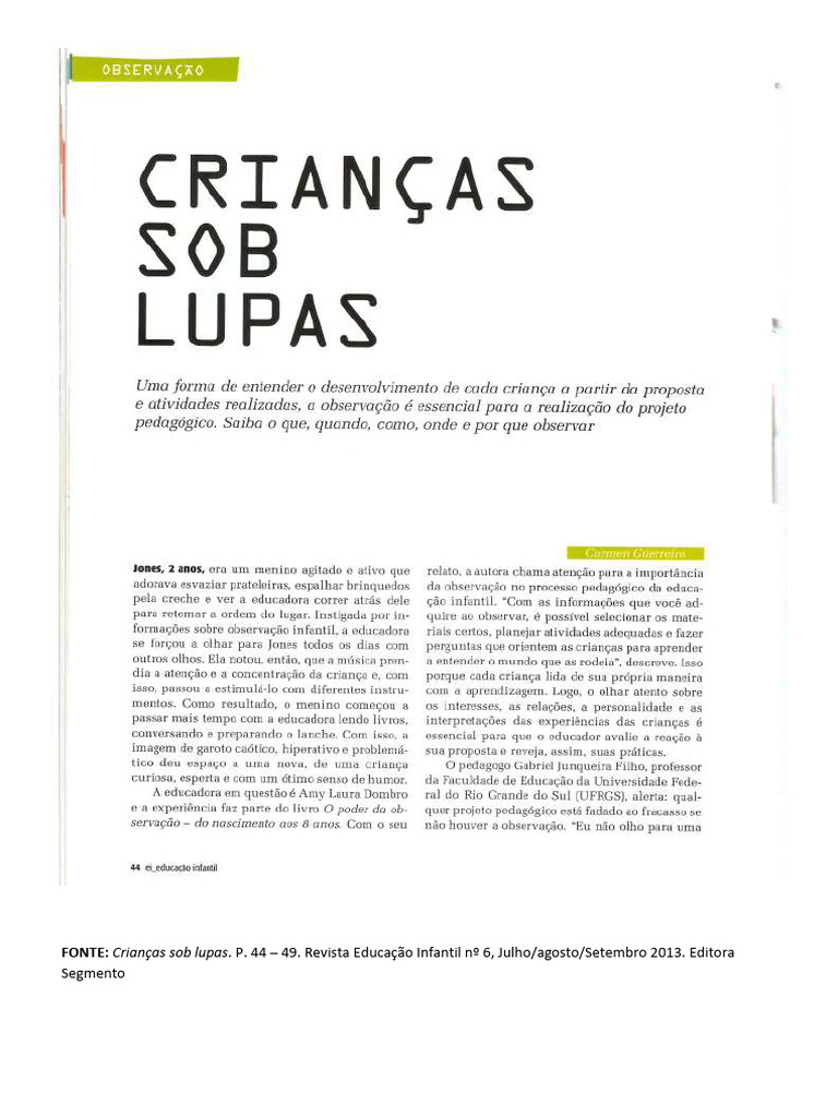 Crianç As Sob Lupas | PDF