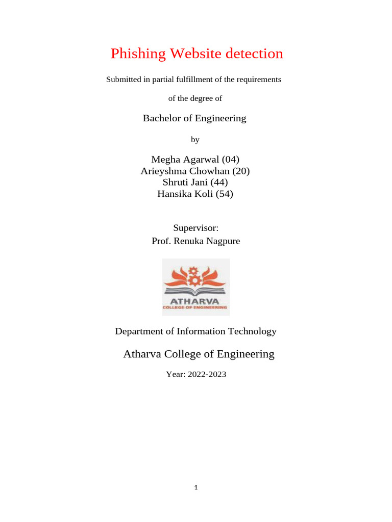 Phishing Website Detection | PDF