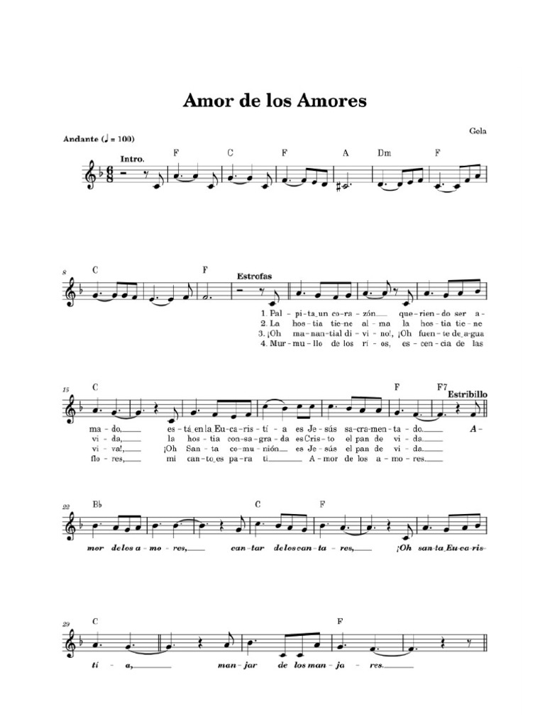 Amor de Los Amores-Guitar | PDF