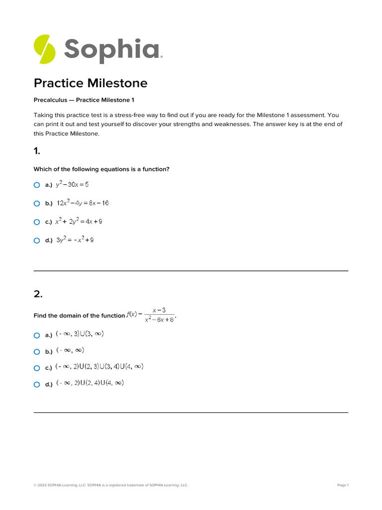Math1035 Unit 1 Practice Milestone | PDF | Matrix (Mathematics ...