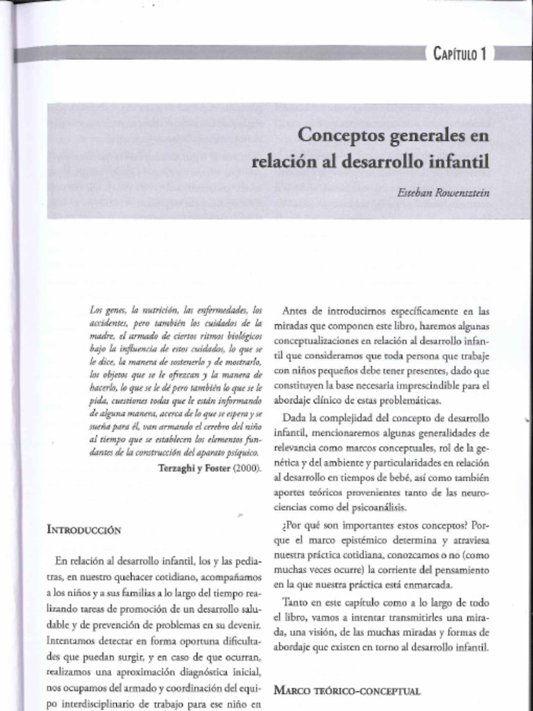Pediatria Desarrollo Infantil e Interdisciplina Cap 1 | PDF
