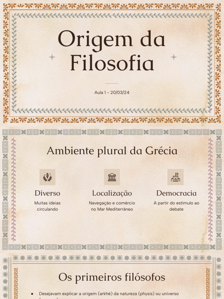 Origem Da Filosofia - Aula Filosofia 20-03-2024-1 | PDF