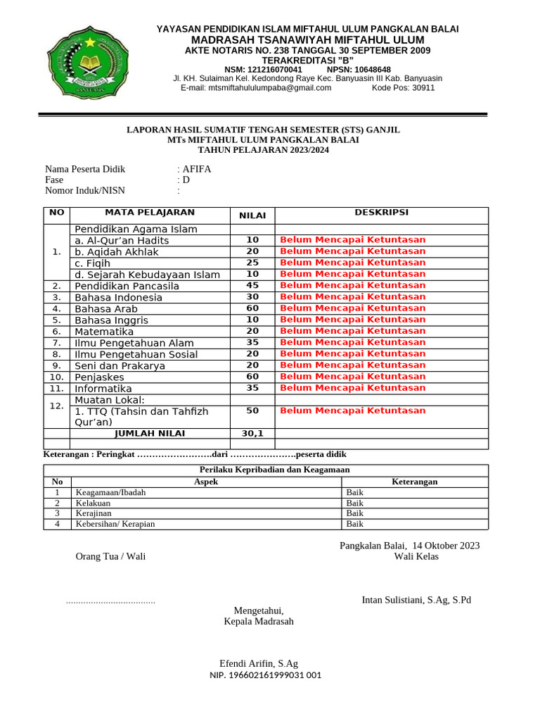 Raport Pts | PDF