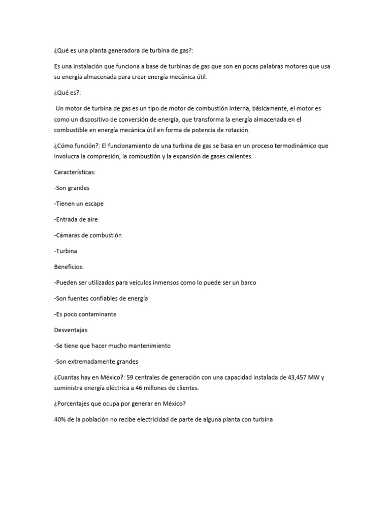 Turbina de Gas | PDF