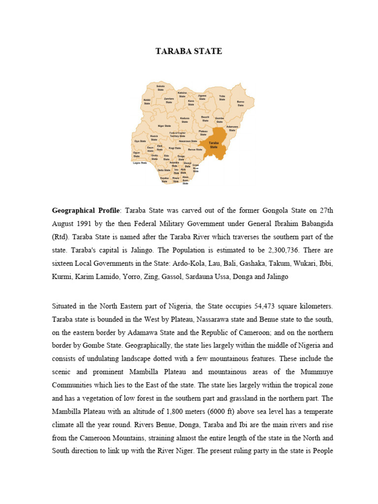 Taraba State | PDF