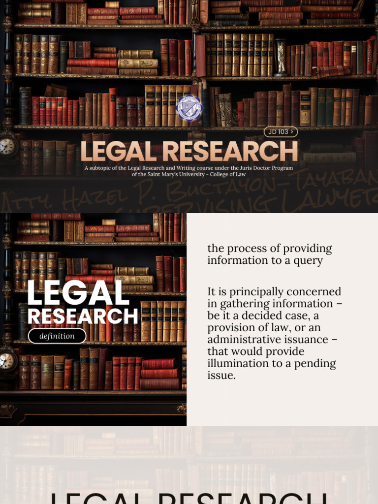 Overview of Legal Research in the Philippines | PDF | Ellipsis | Precedent