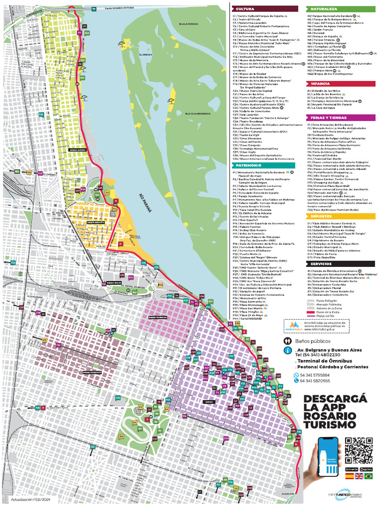Mapa Turístico Rosario - 2024 | PDF