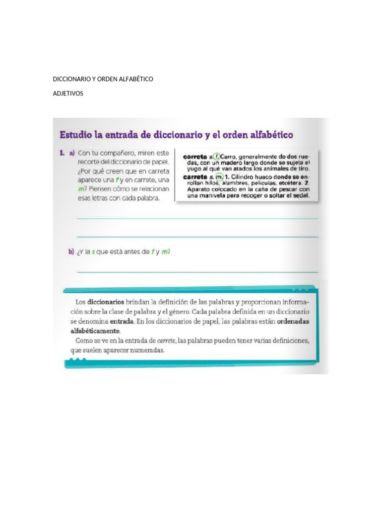 Diccionario y Orden Alfabético | PDF
