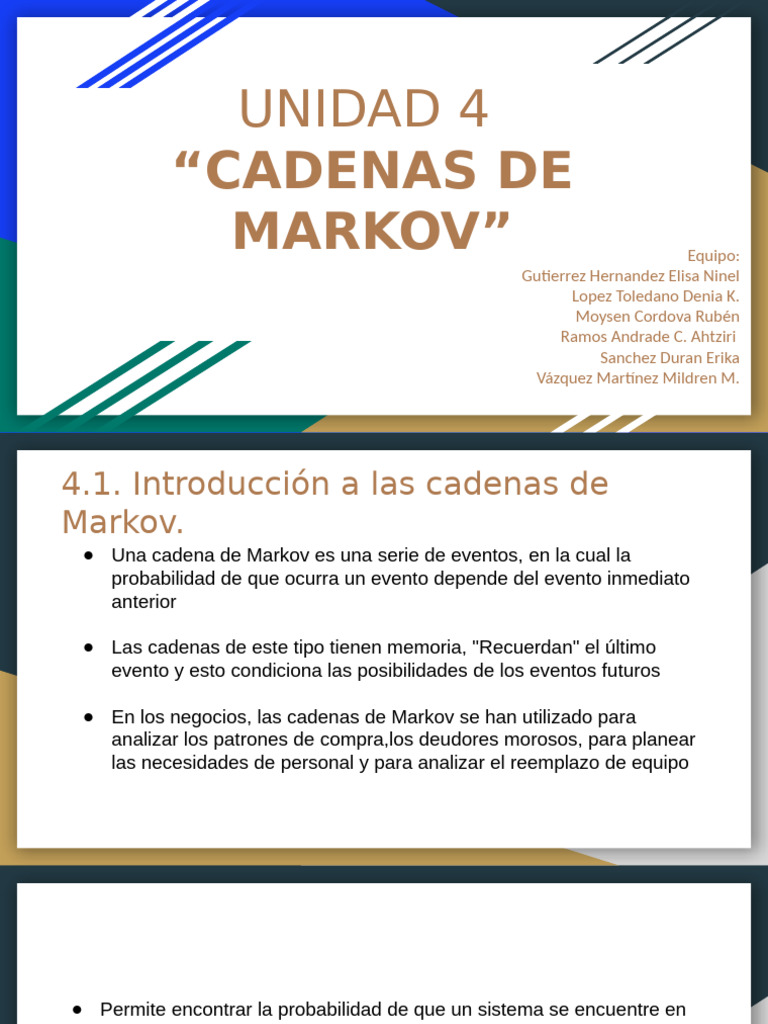 Unidad 4 Markov | PDF
