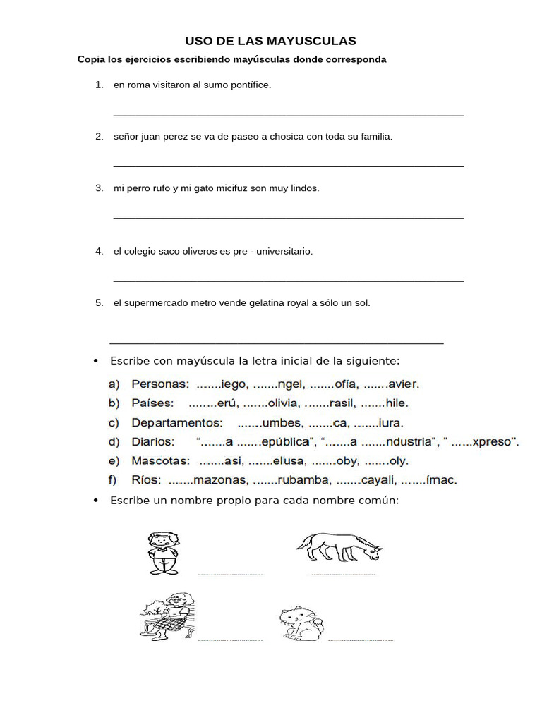 Uso de Las Mayusculas | PDF