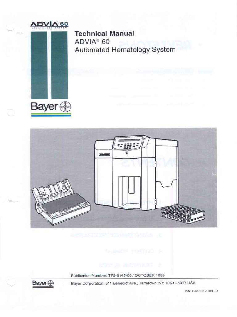 Toaz - Info Advia 60 Service Manual PR | PDF