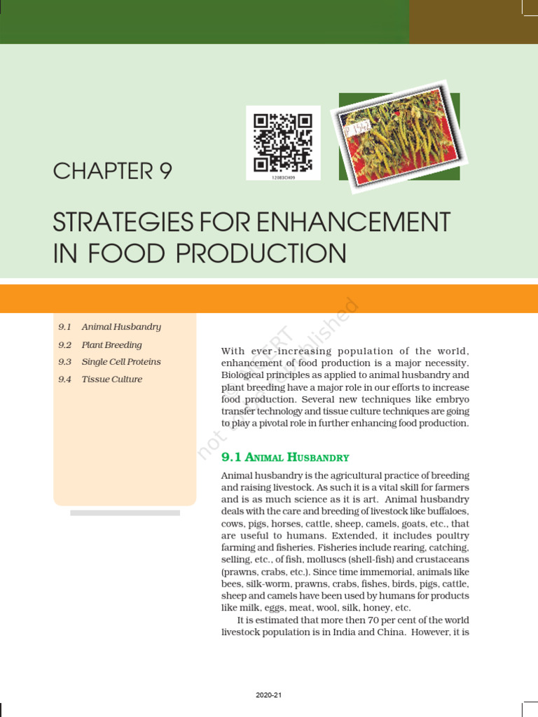 Strategies For Enhancement in Food Production Min | PDF