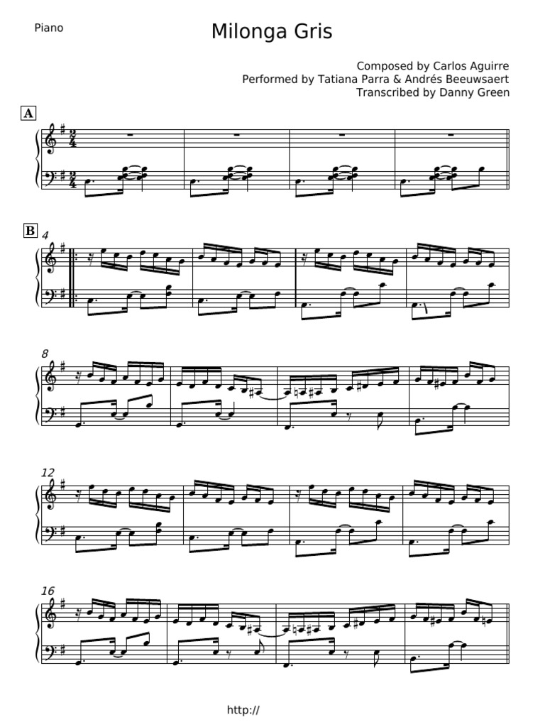 Milonga Gris - Carlos Aguirre | PDF
