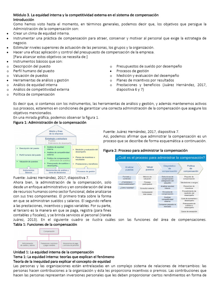 Equidad Interna y Competitividad Externa en Compensación | PDF ...