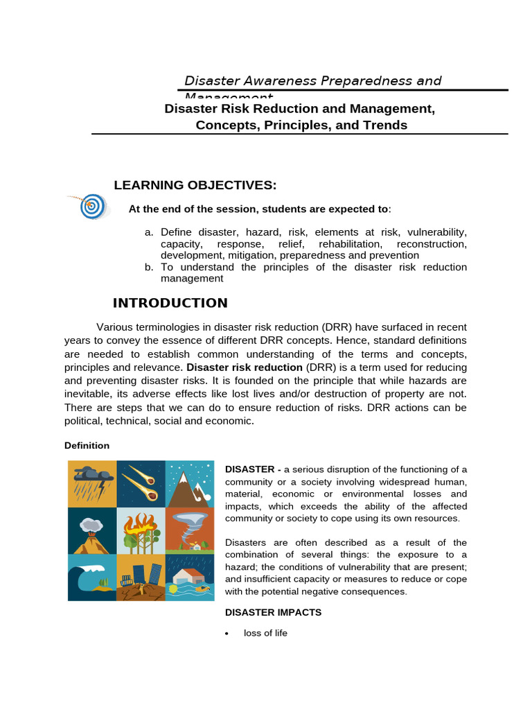 Disaster Awareness Preparedness and Management | PDF