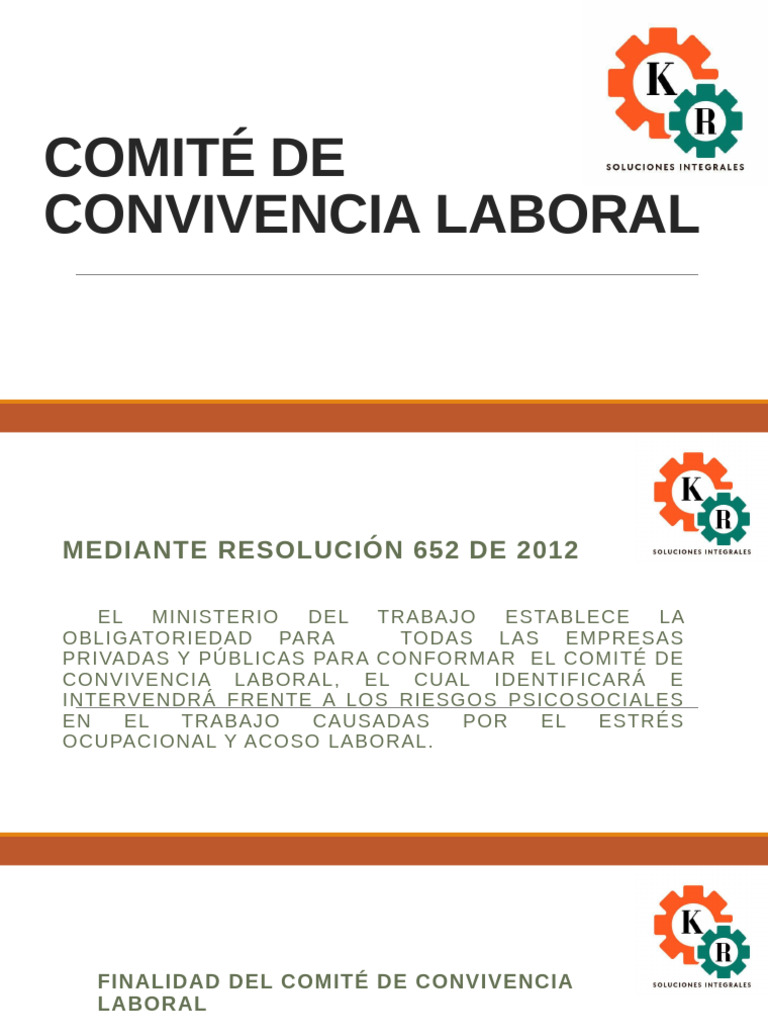 Comité de Convivencia Laboral | PDF