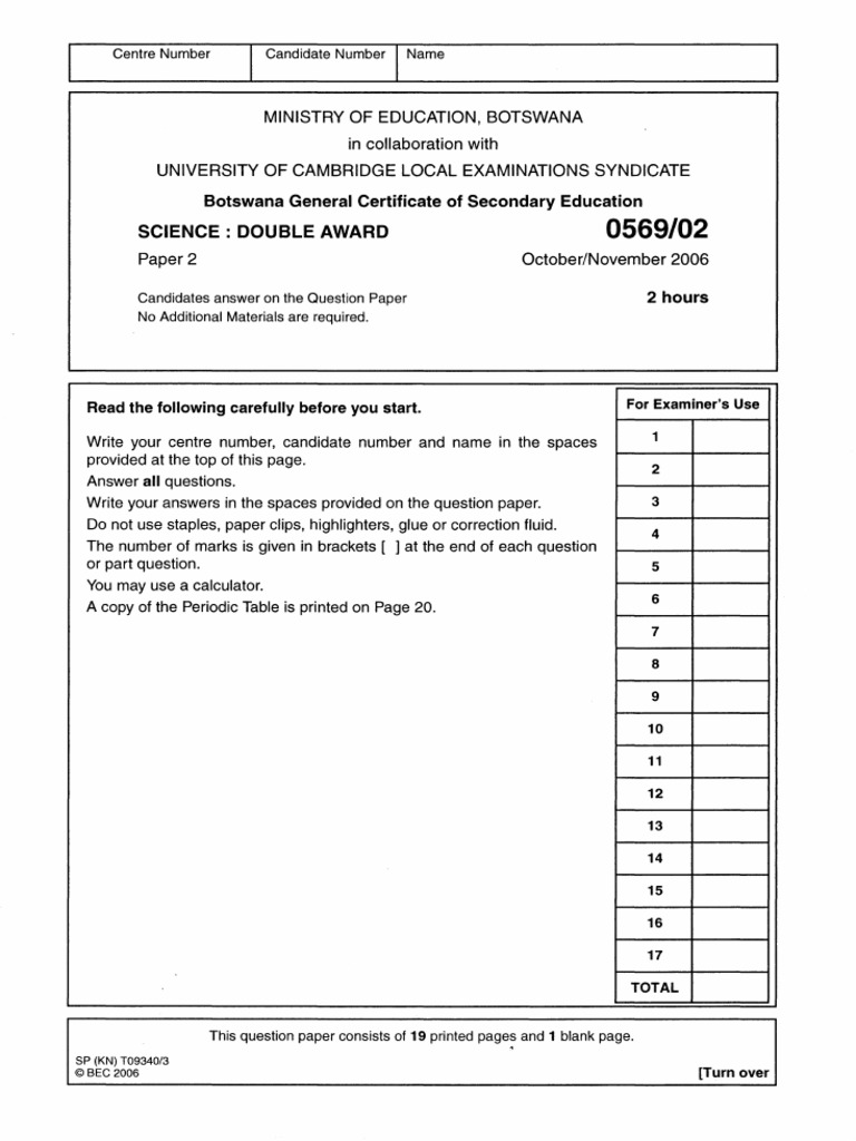 Bgcse Sda Paper 2 2006 | PDF